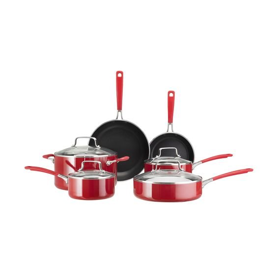 Jogo de Panelas KitchenAid Indução 6 Peças Empire Red - KitchenAid ...